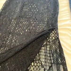 VENUS | Swim | Venus Black Crochet Maxi Long Cover Up Dress Swim Tank ...
